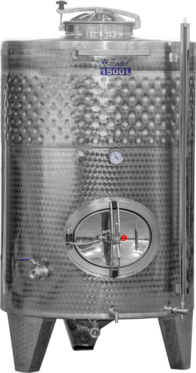 Storage or fermentation tank with cooling jacket - Destiller